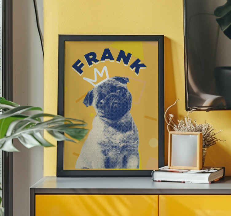 Personalised pop art dog poster