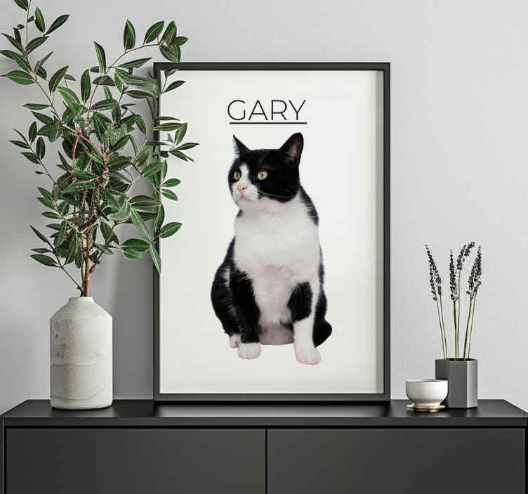 Poster Tiere dicke Katze mit Namen