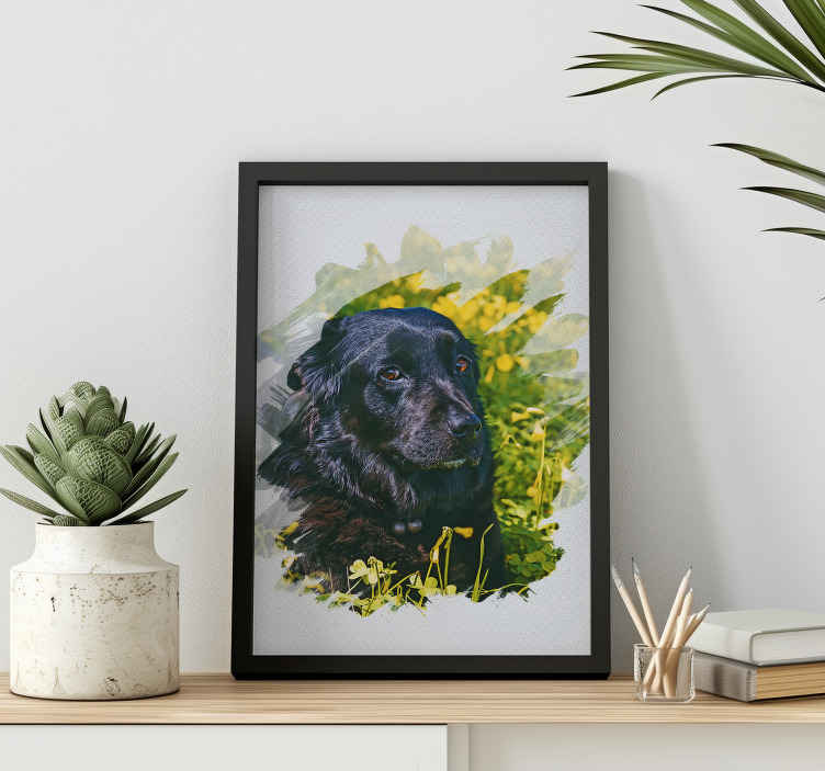 Personalised watercolour dog poster
