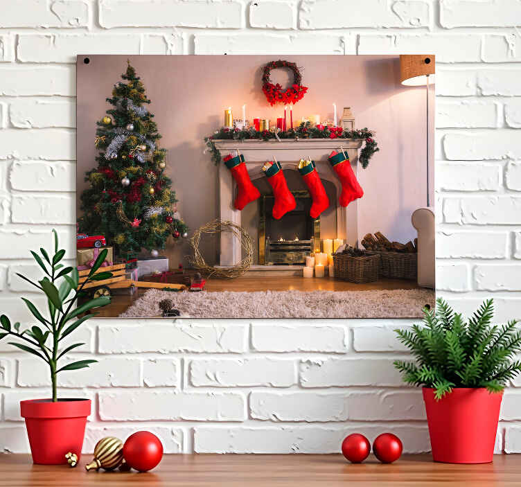 Gezellige sfeer kerst poster