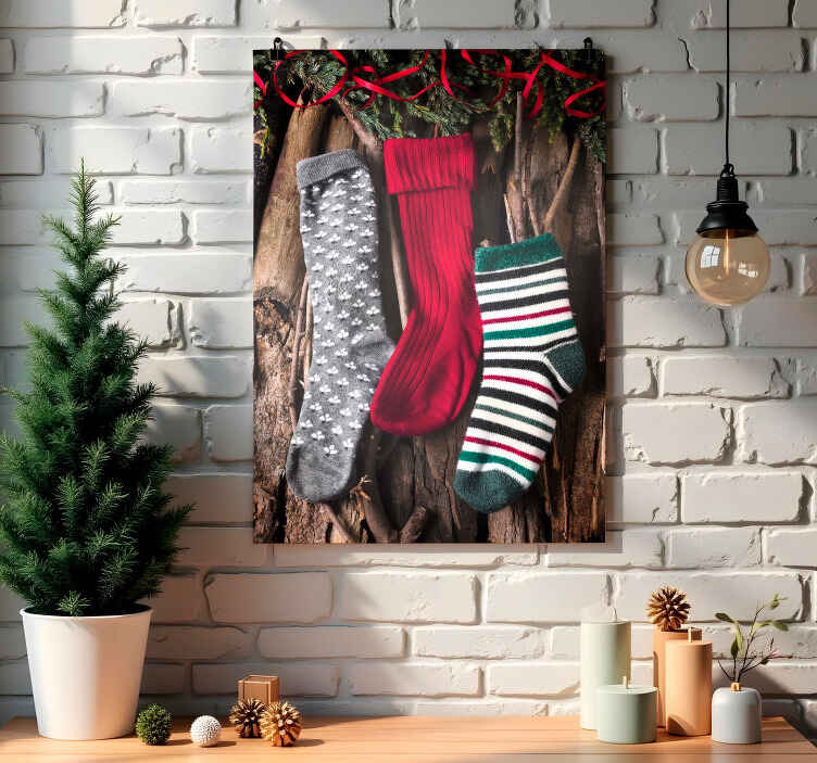 Sokken kerst poster