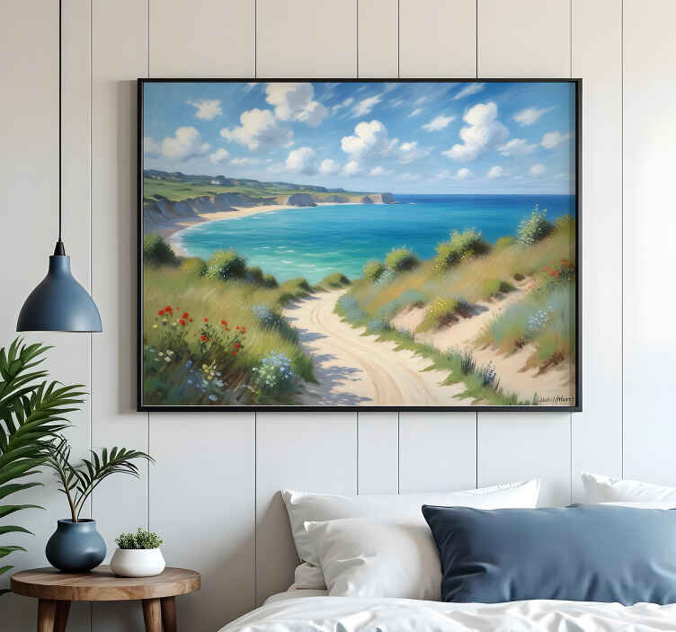 Beautiful sea view landscape poster
