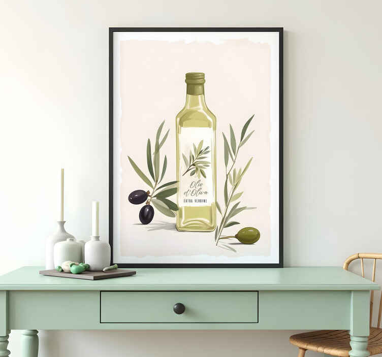 Flaska olivolja affischer