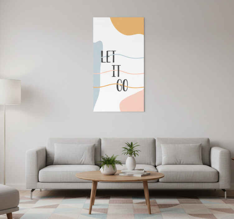 Poster con frases colores pastel déjalo ir