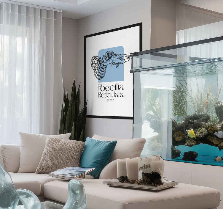 Guppy fish wall art poster - TenStickers