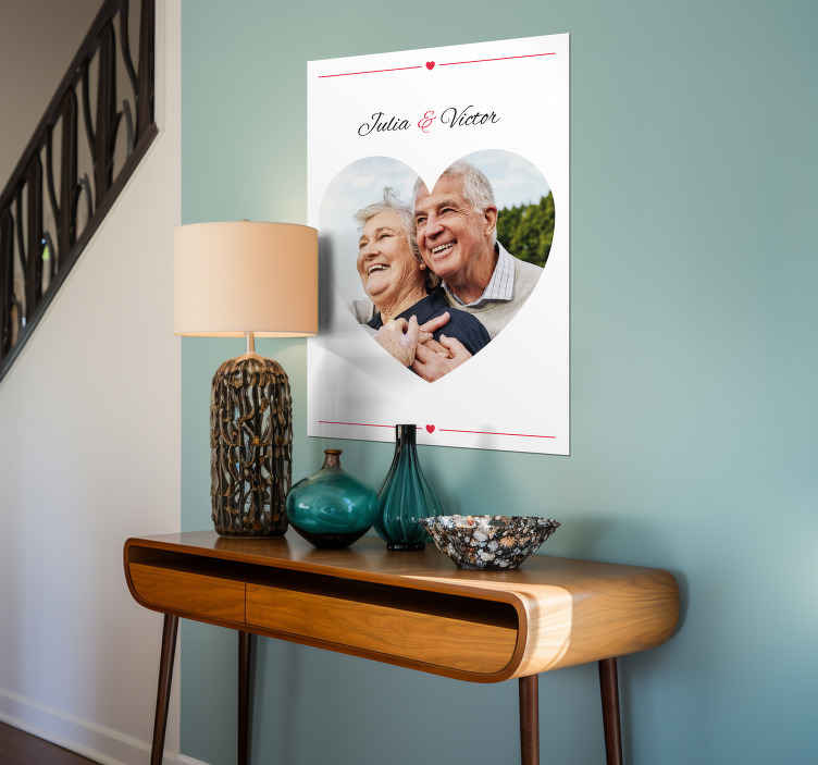 Romantic personalised poster with photo - TenStickers