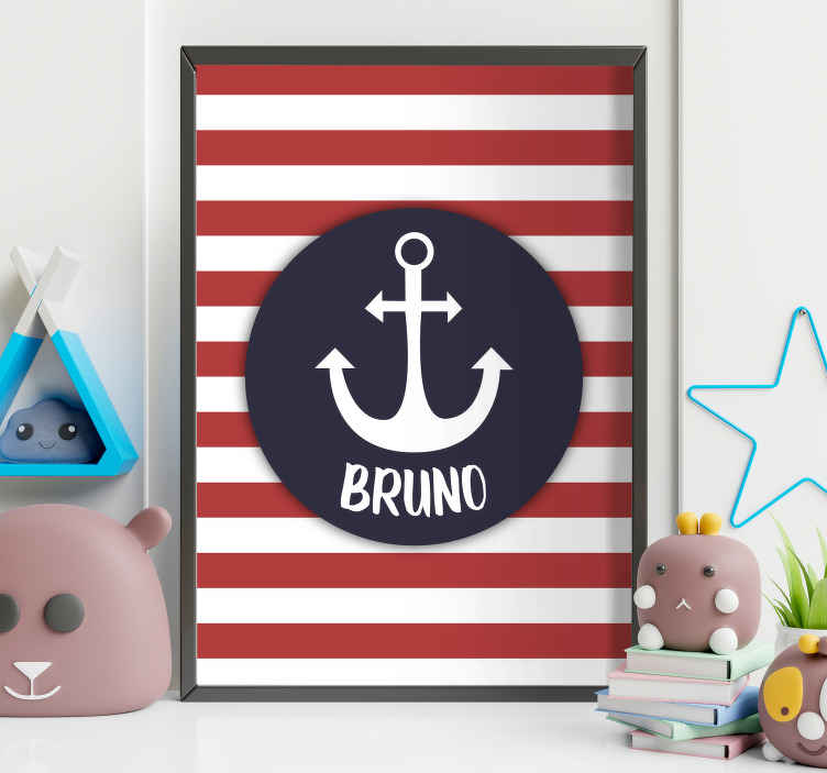 Personalised sailing design teen poster - TenStickers