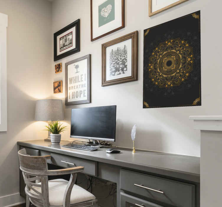 Musta mandala perhonen juliste - Tenstickers