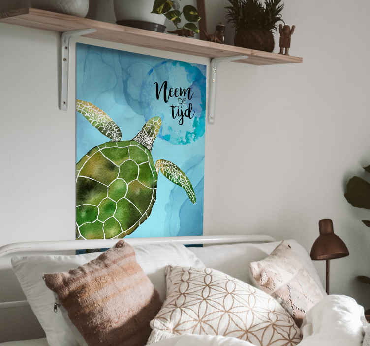 Schildpad neem de tijd poster - TenStickers