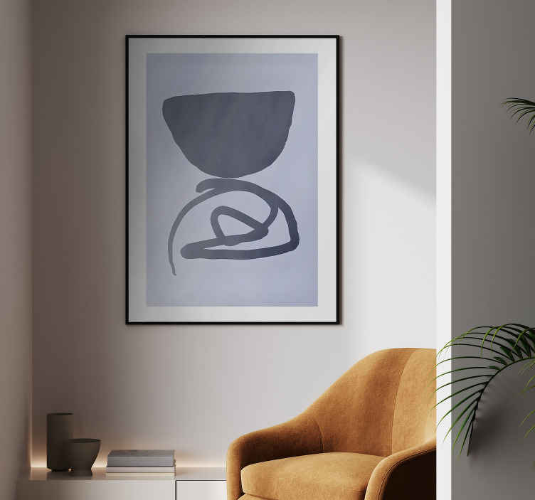 Purple frame abstract wall poster - TenStickers