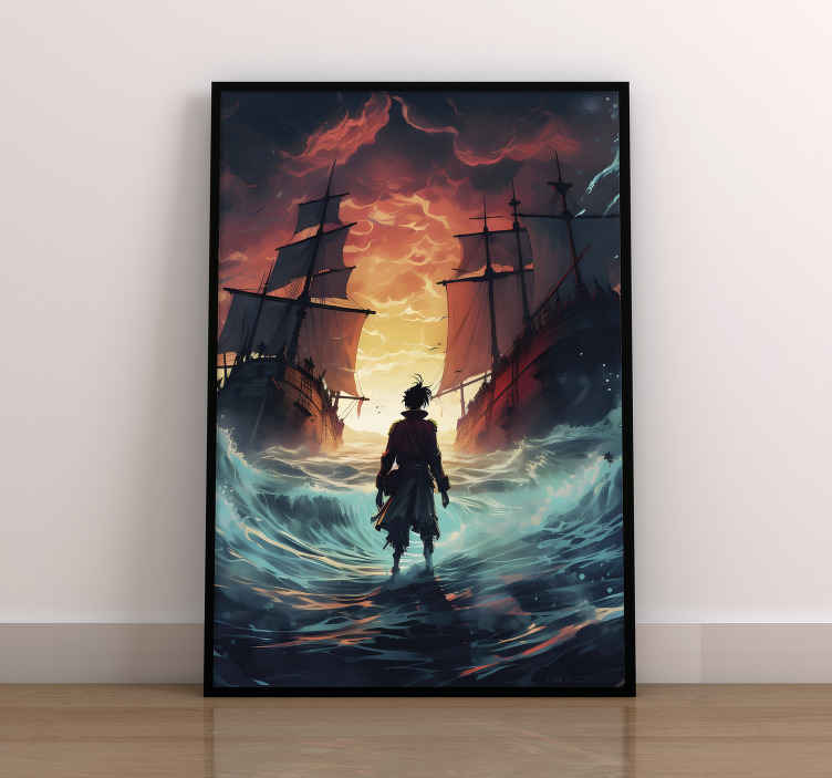 Pirate at sea poster for teenager - TenStickers