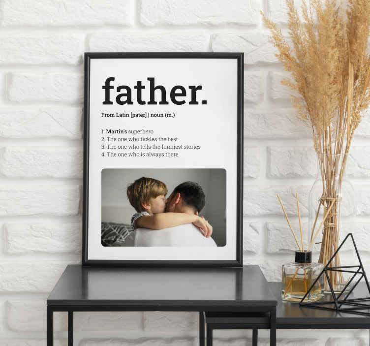 Father description word wall poster