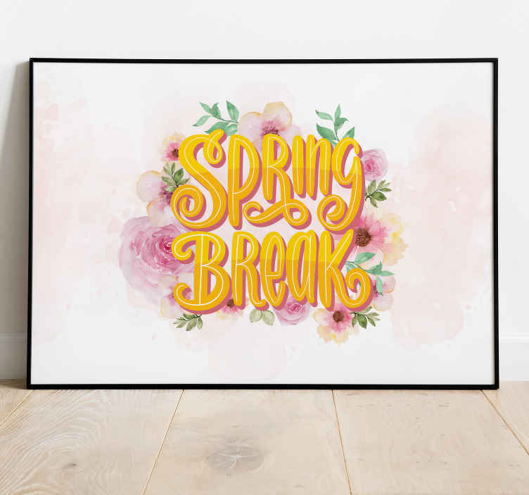 spring break flower poster