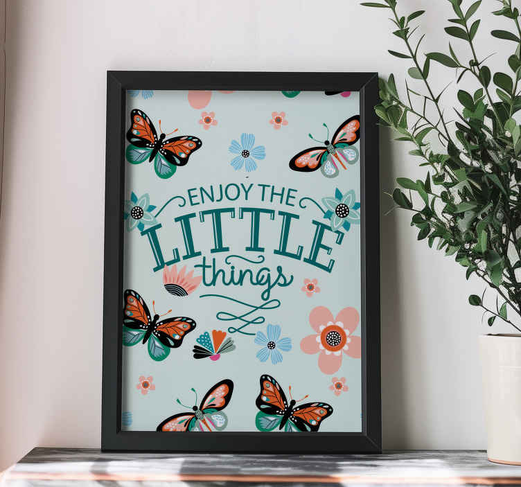 enjoy the little things living room poster