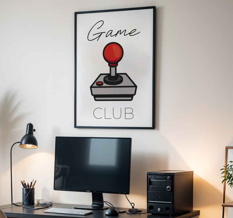 Game club video game wall poster
