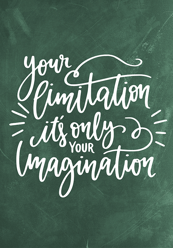 Imagination quote phrase poster