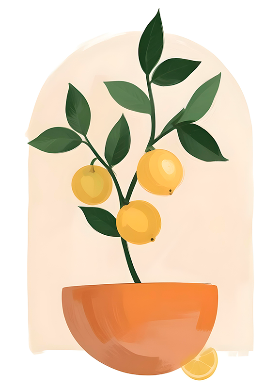 Small fruit tree plant poster