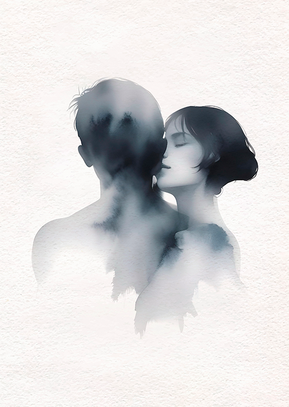 Lovely couple minimalist poster