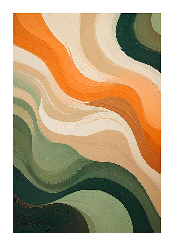 Multicolor pastels art poster