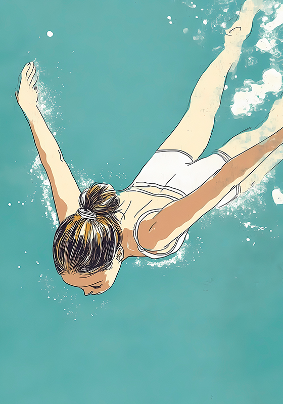 Simmare affisch konstnärlig teckning