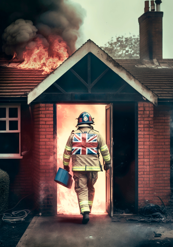 British Firefighter unique poster - TenStickers