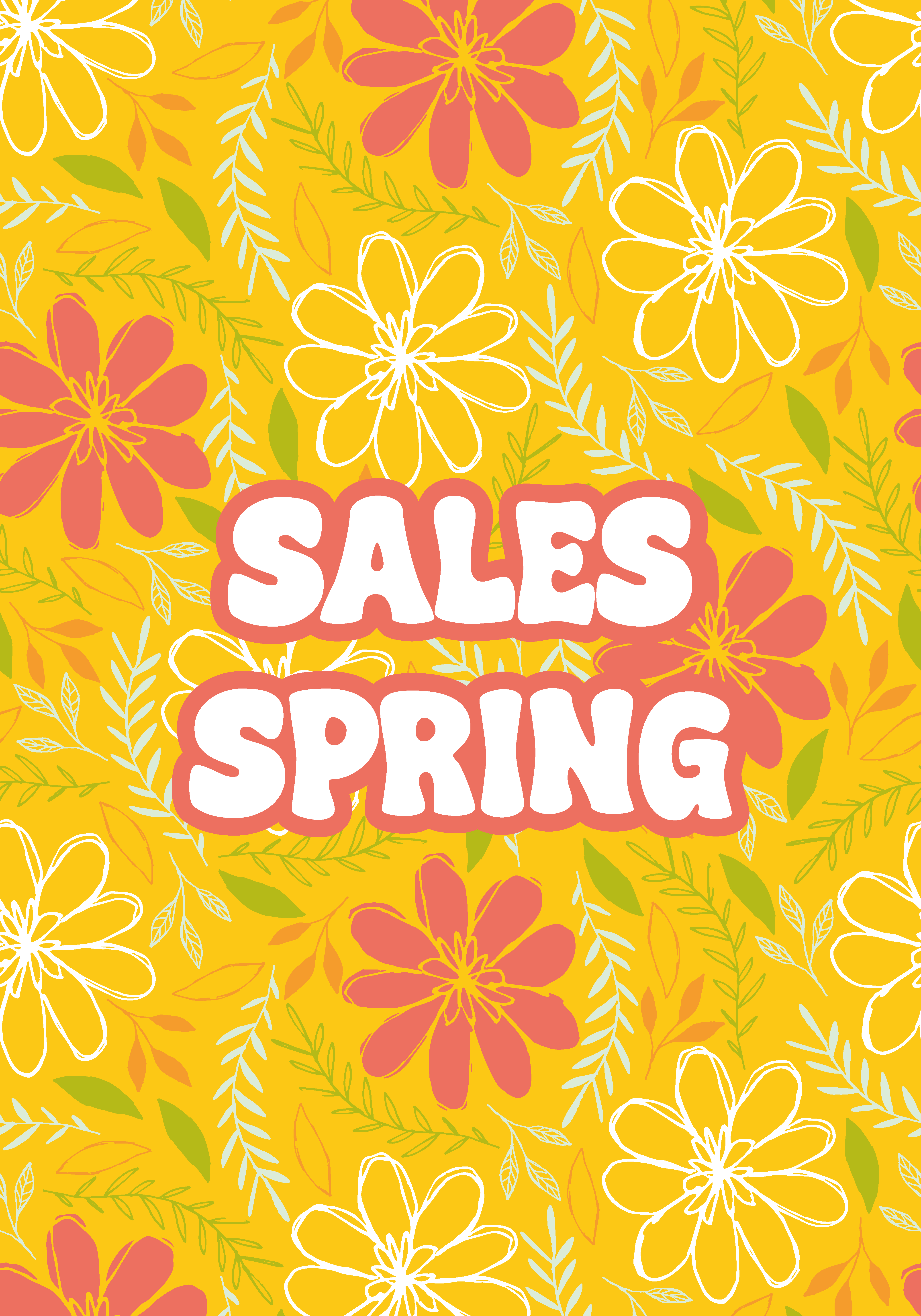 spring sales flowers flower poster