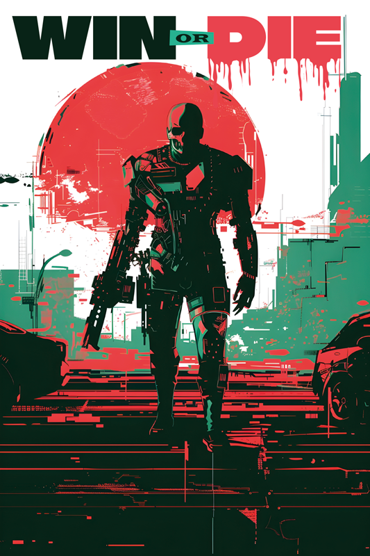 Cyber android video game poster