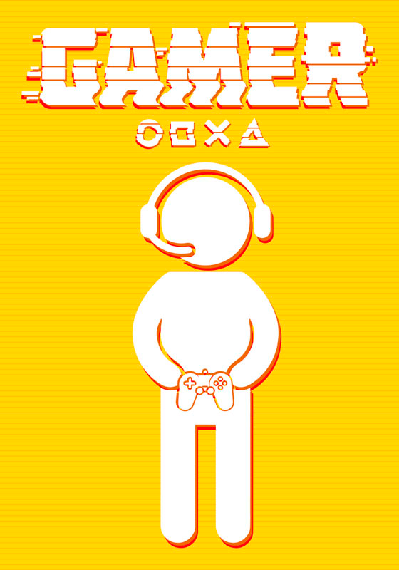 Player icon video game poster wall