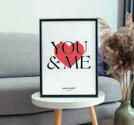 Personalisierte Poster du und ich - TenStickers