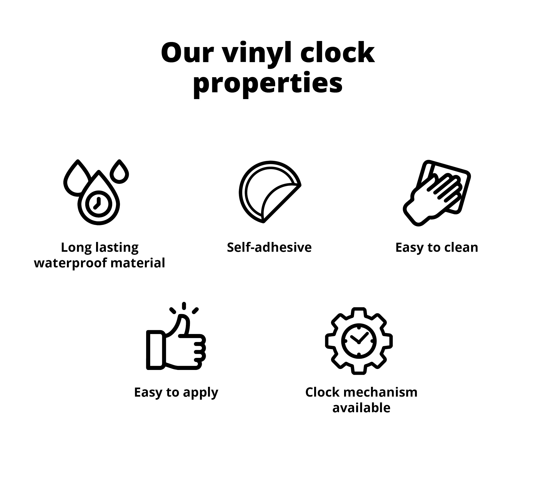 Word Time Clock Sticker - TenStickers