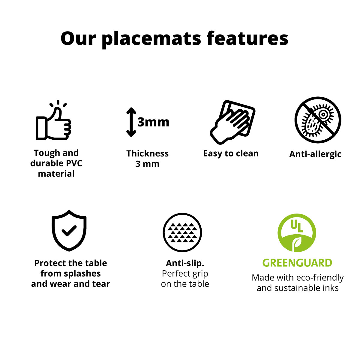 Multi-colored multiplication table design kids placemat - TenStickers