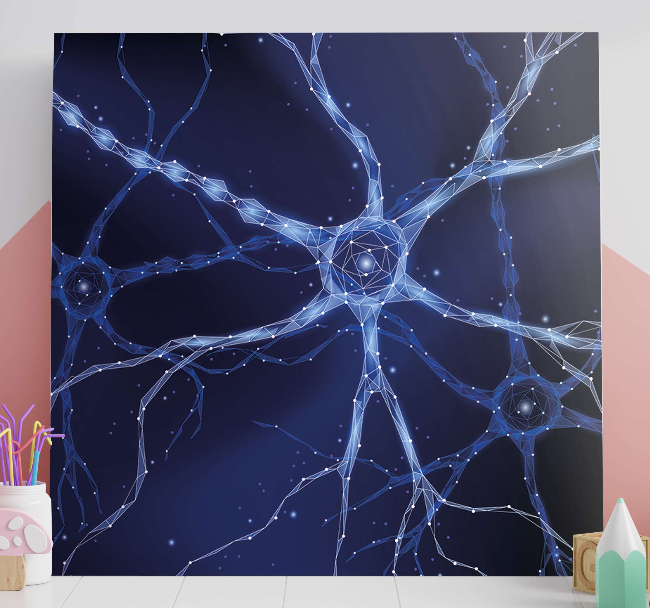 Smegenų neuronai abstrakčios paveikslaisienų dailė - „Tenstickers“