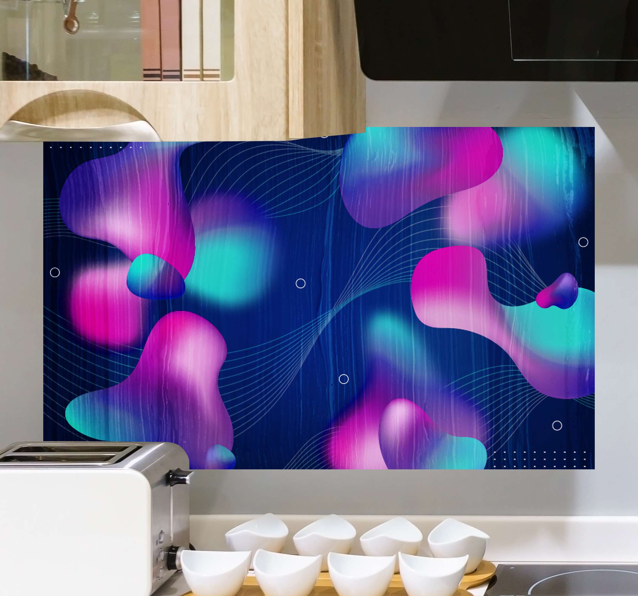 Moderne flydende kunst gradienter lærred kunsttryk - TenStickers