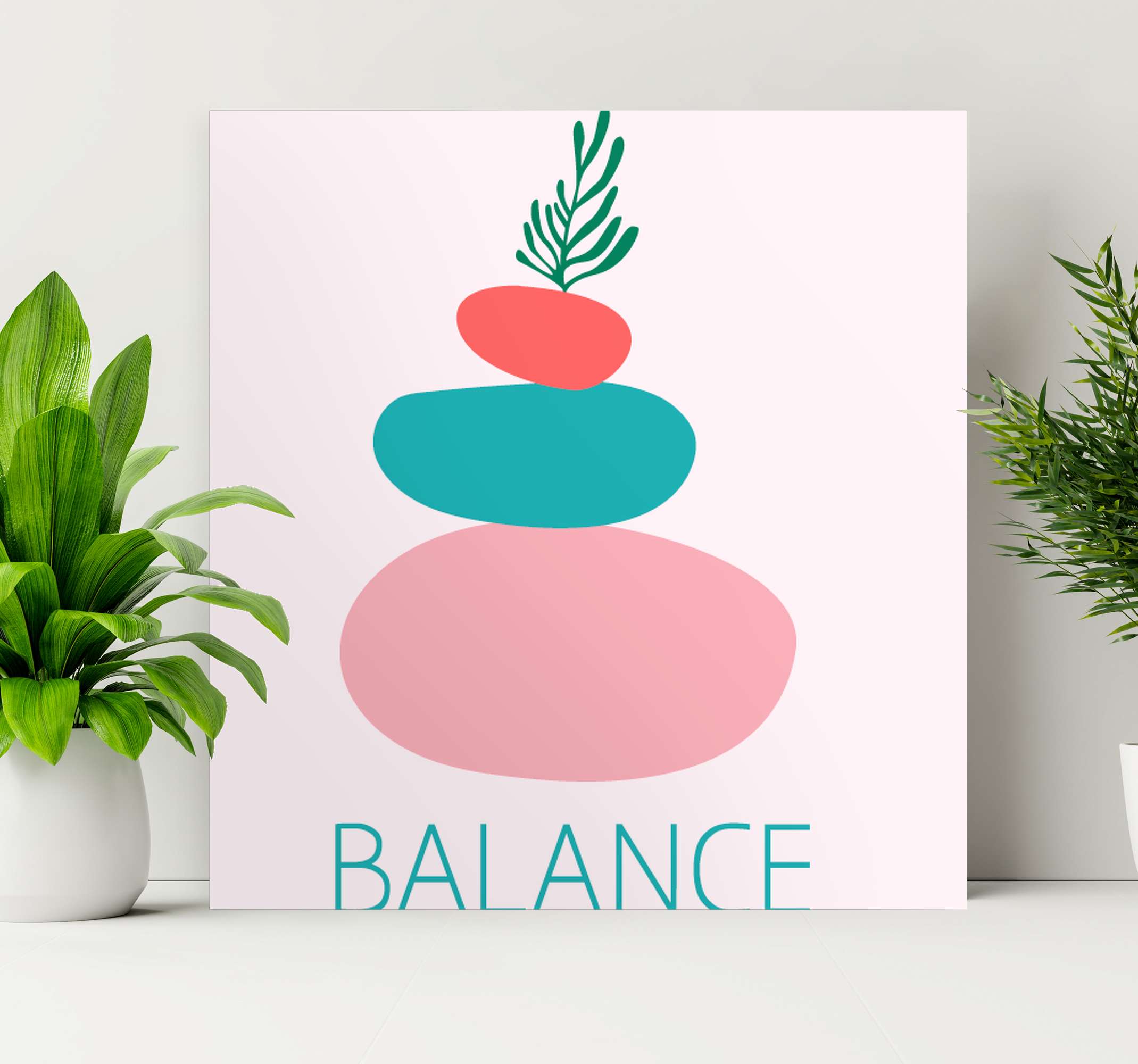 Minimalistic balance nordic canvas art - TenStickers