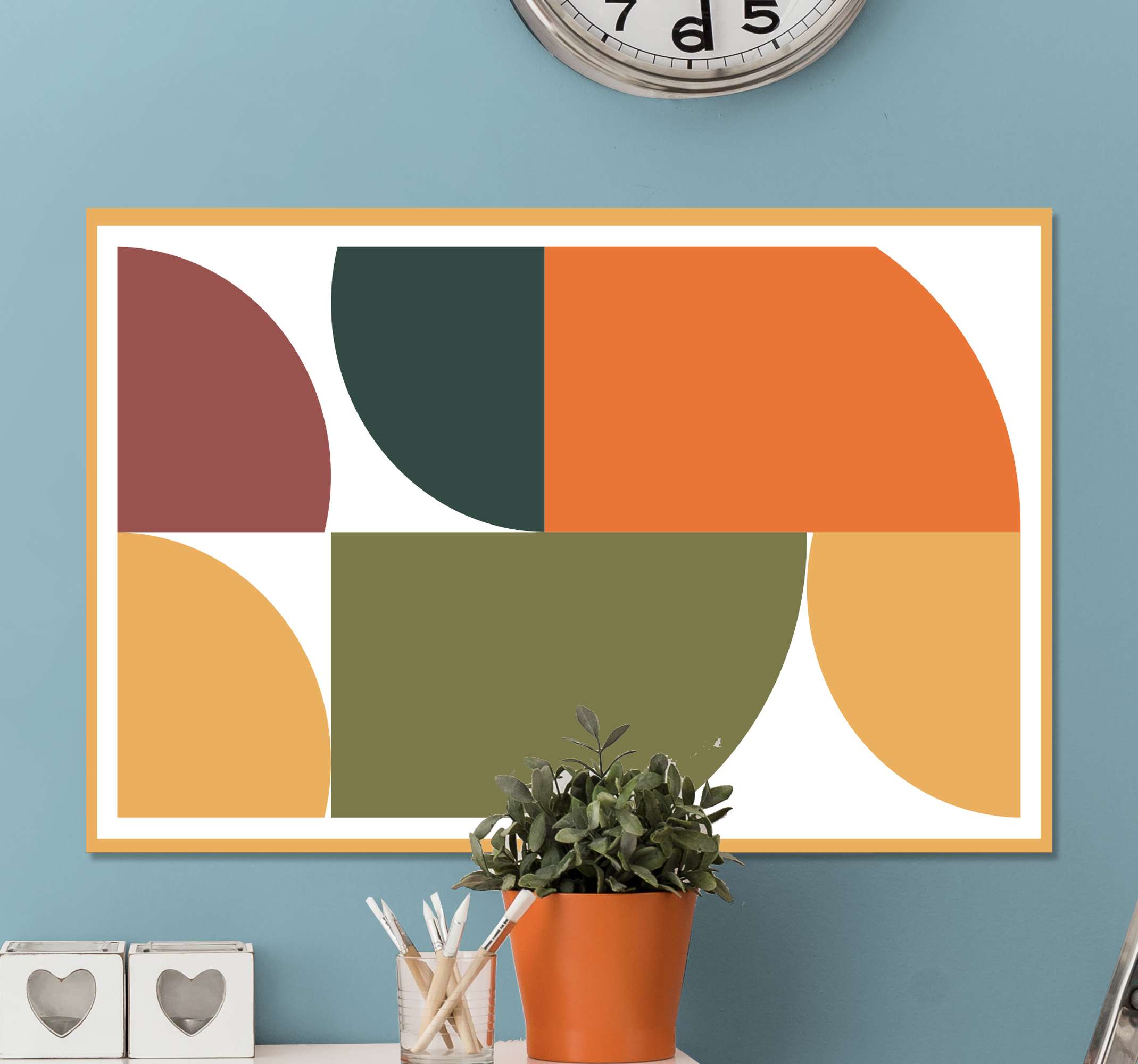 Abstract geometric art geometric canvas - TenStickers