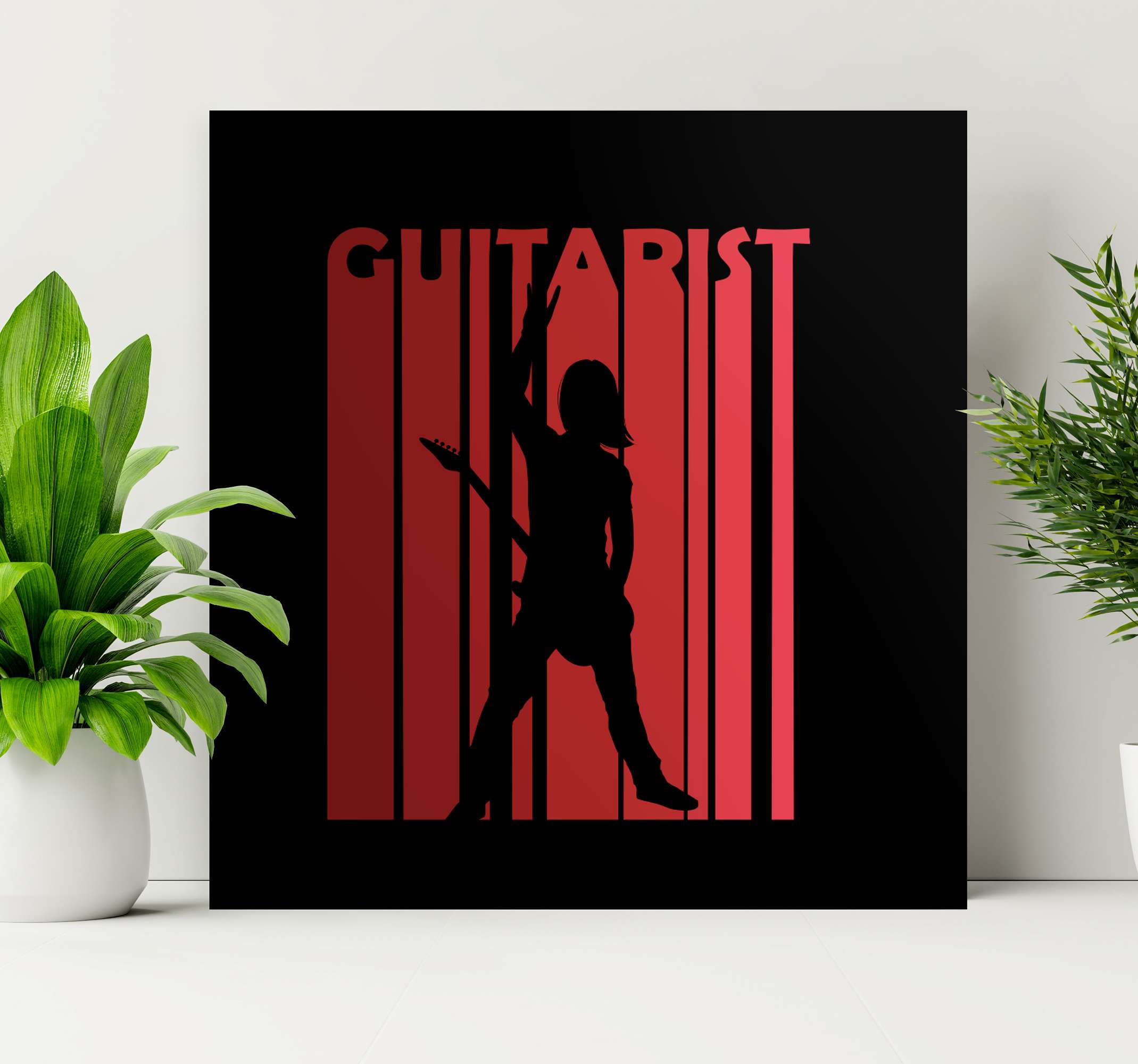 Obraz na obrazy na stenugitarista hudobník silueta hudba - Tenstickers