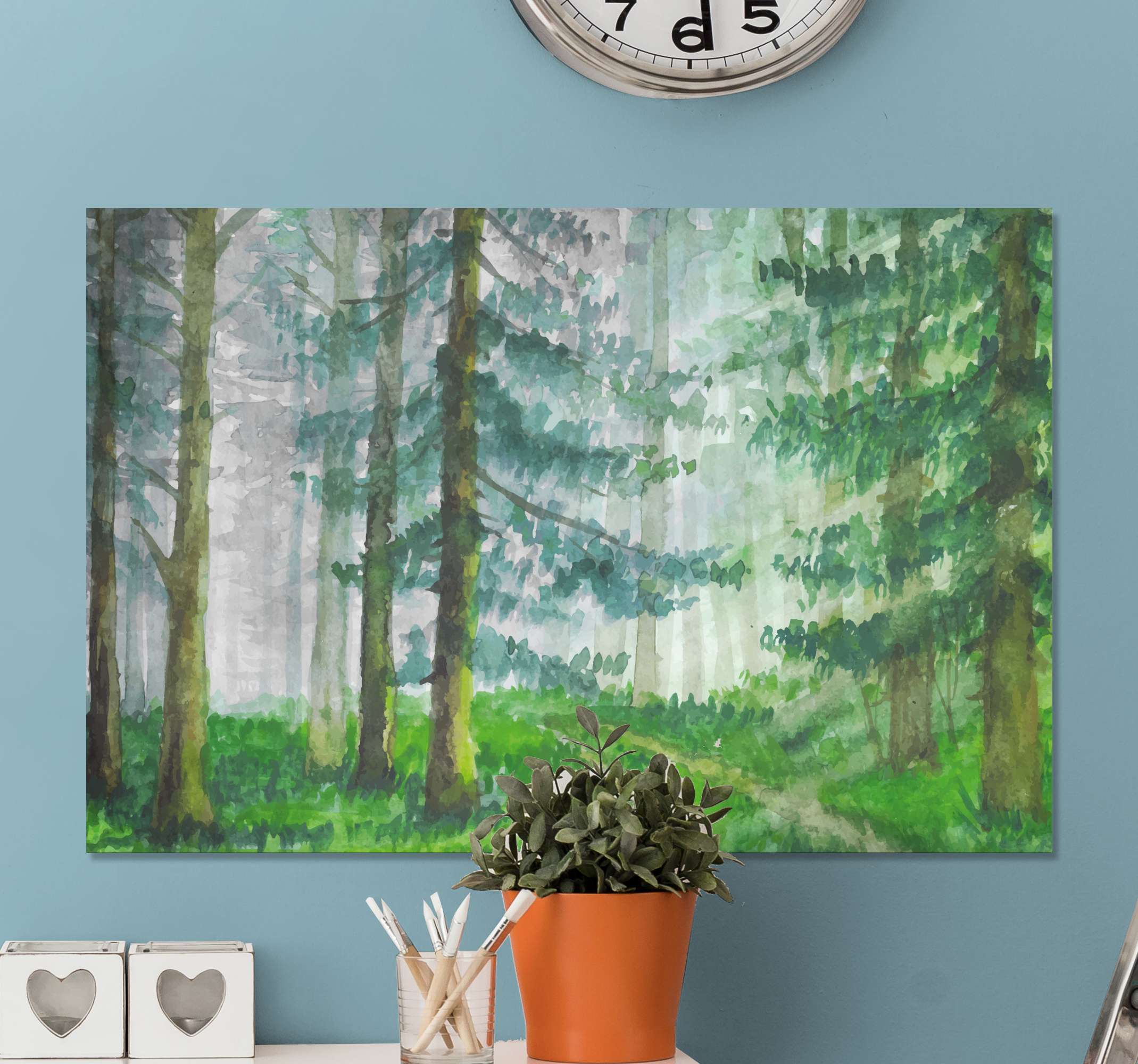 Leinwandbild Baum Skandinavischer nadelwald - TenStickers