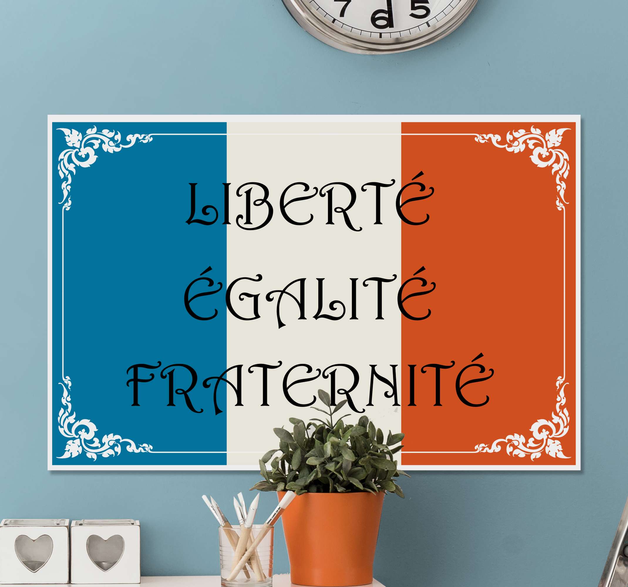 Tableau phrase Devise française - TenStickers