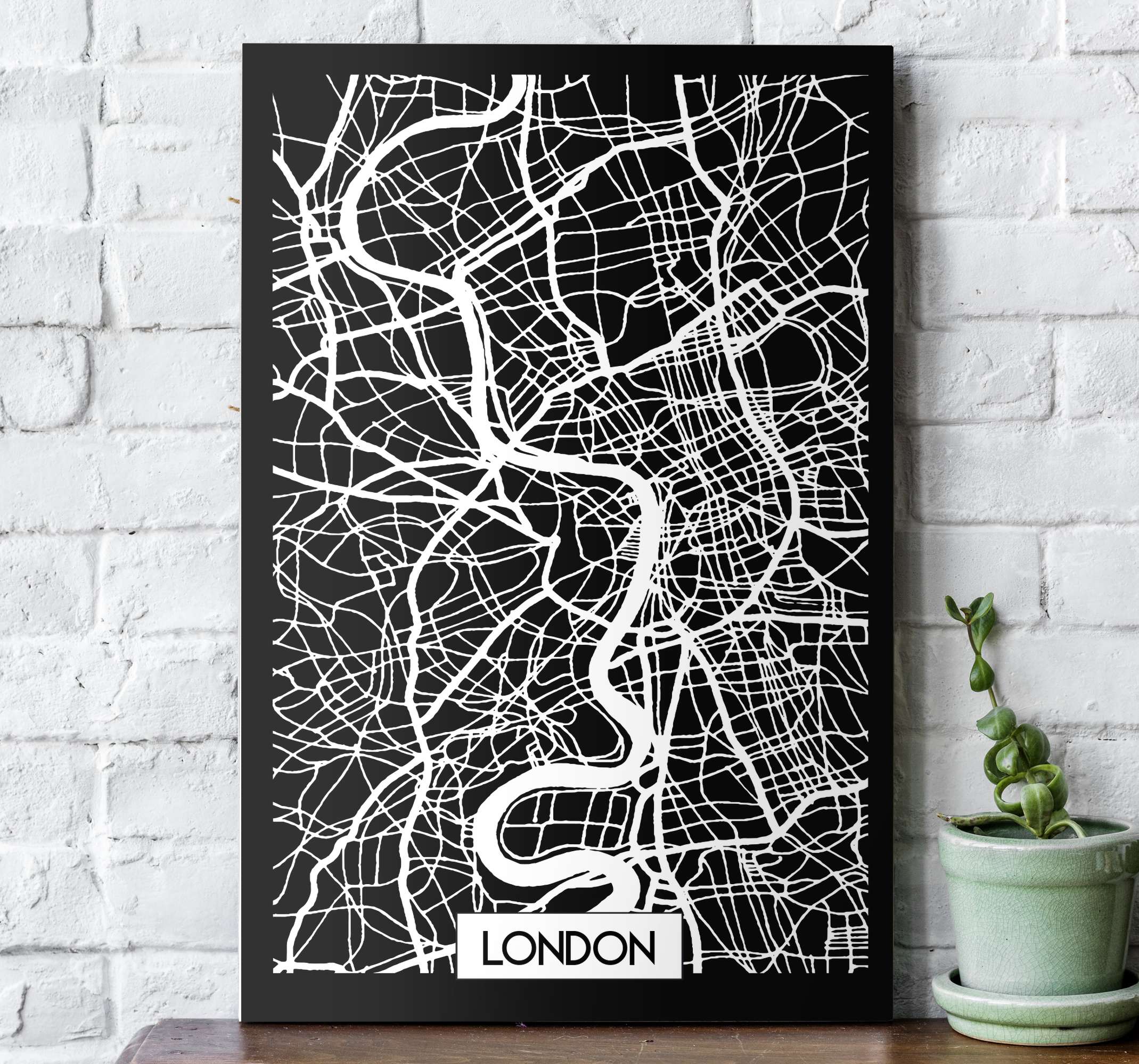 London Topographic Map city canvas prints - TenStickers