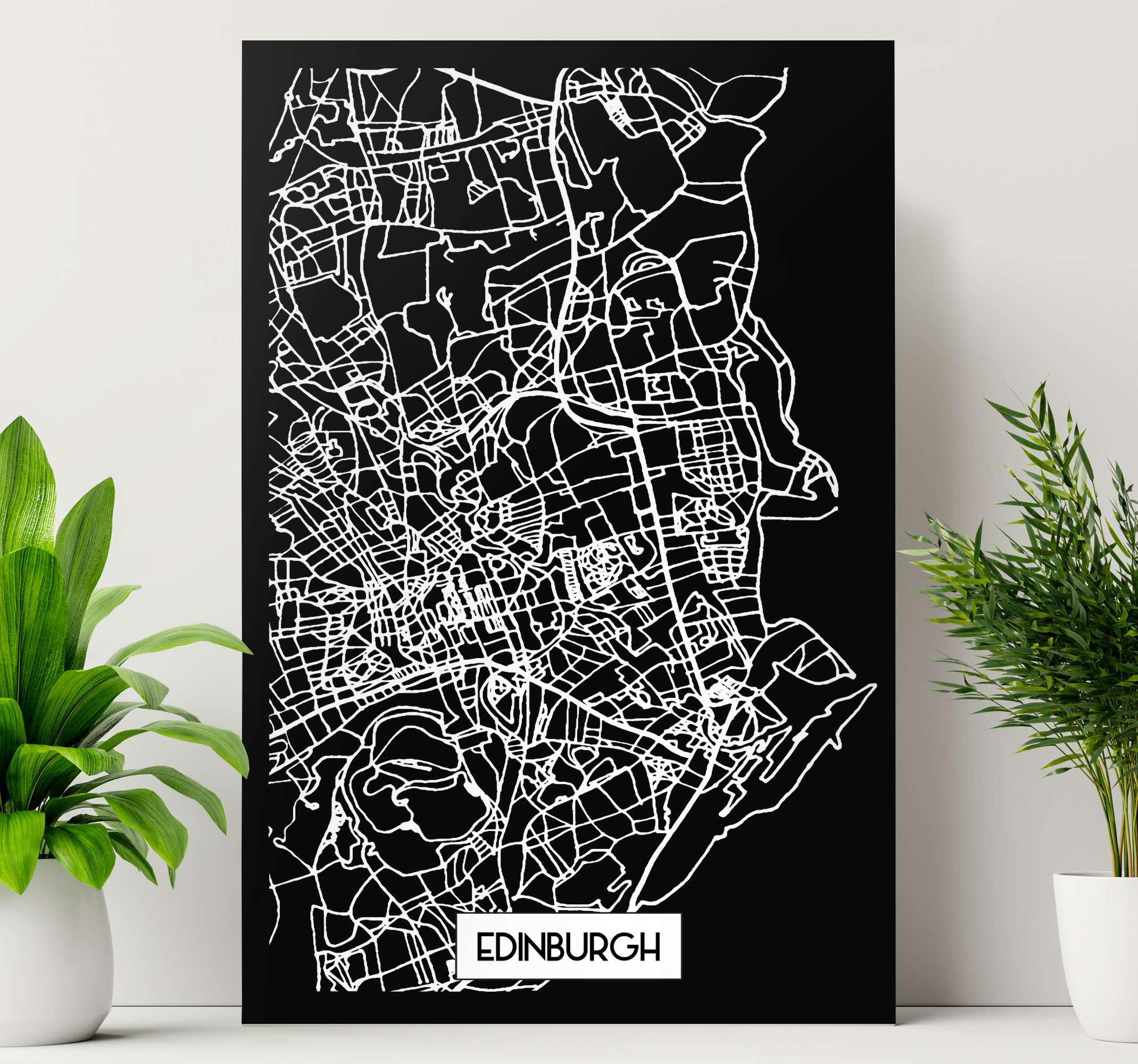Edinburgh Topographic Map City skyline prints - TenStickers