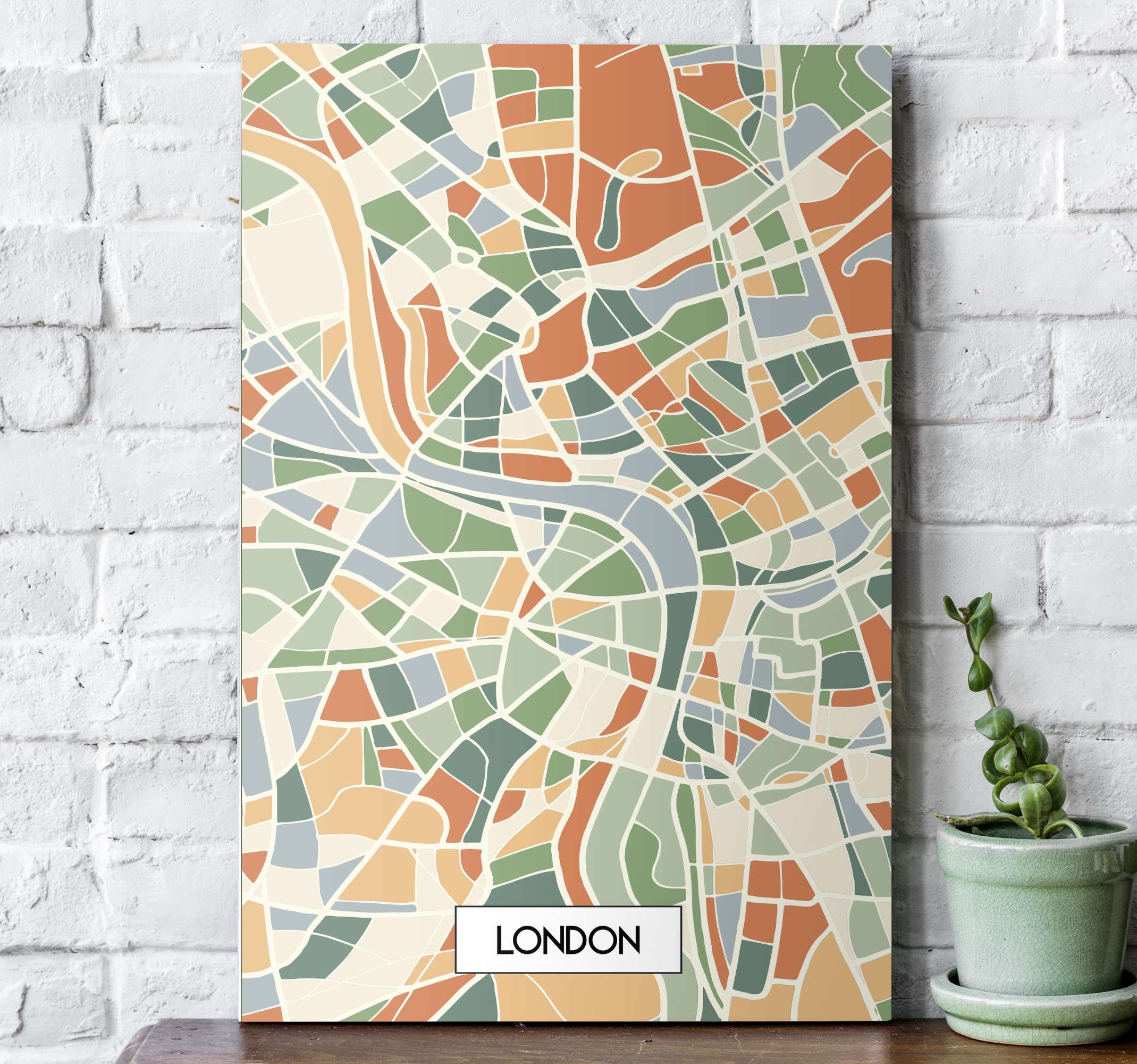 Abstract London Map City skyline prints - TenStickers
