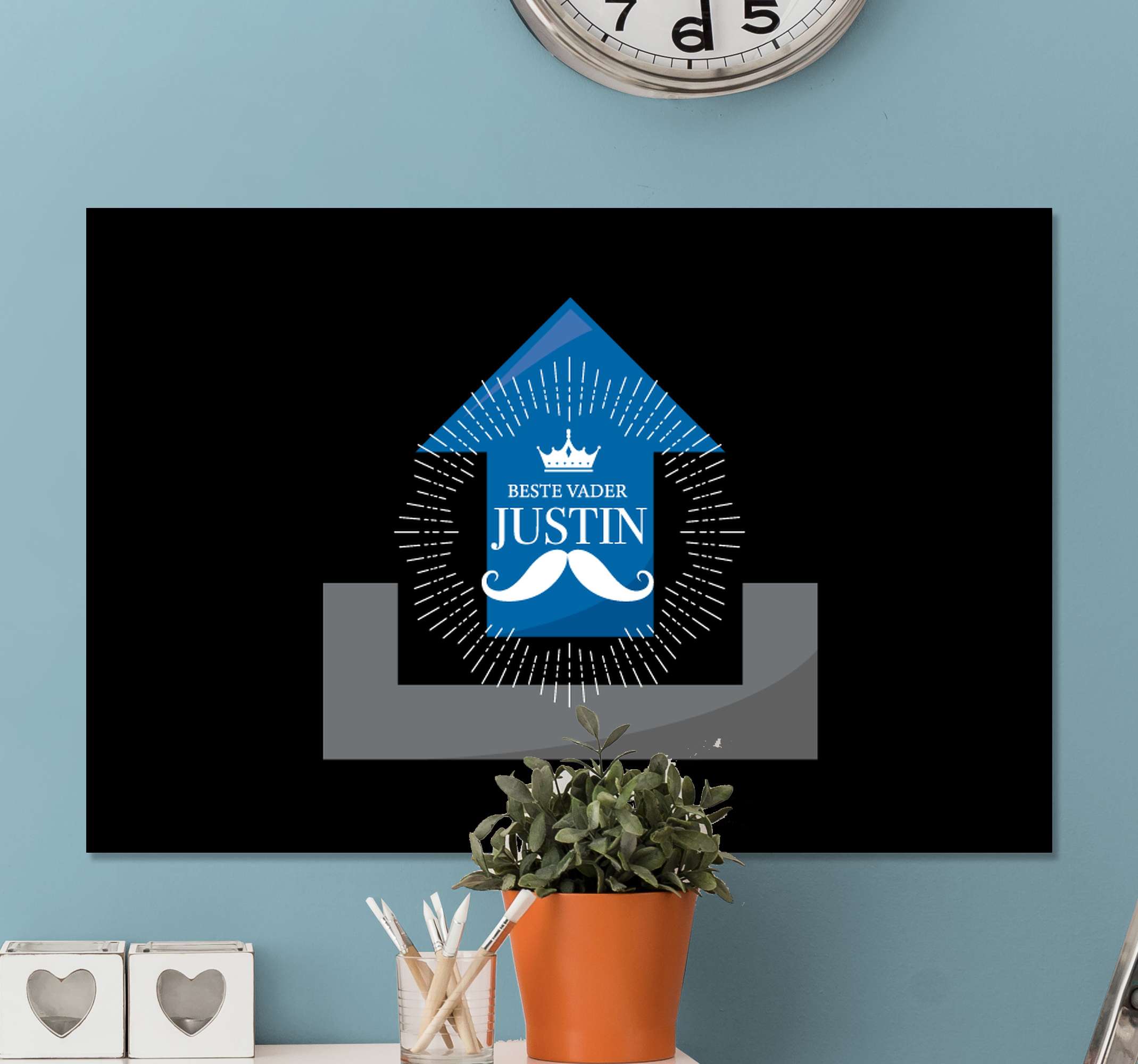 Gepersonaliseerde canvas vaderdag op maat - TenStickers