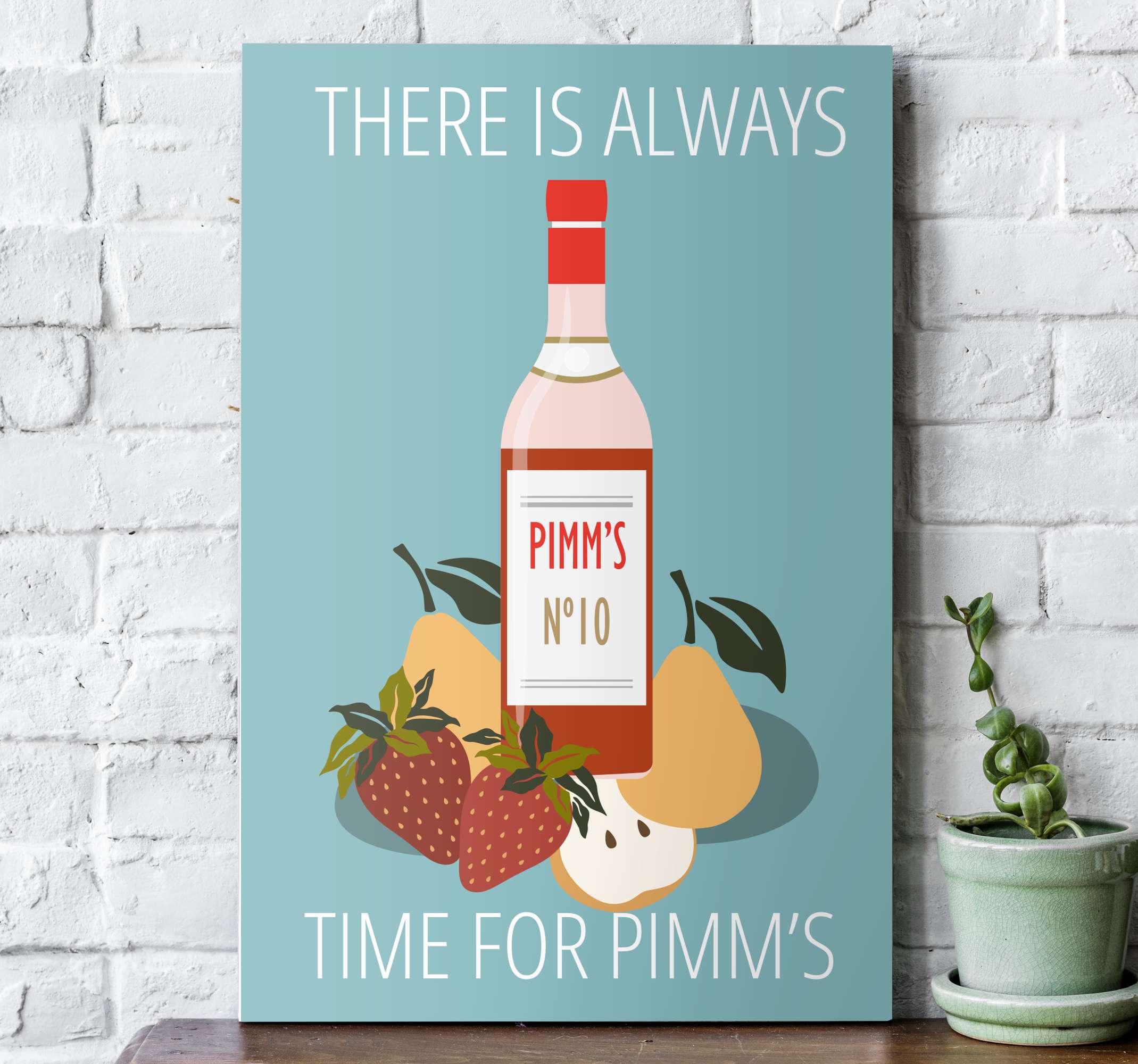 Pimm's O'clock fruit canvas print - TenStickers