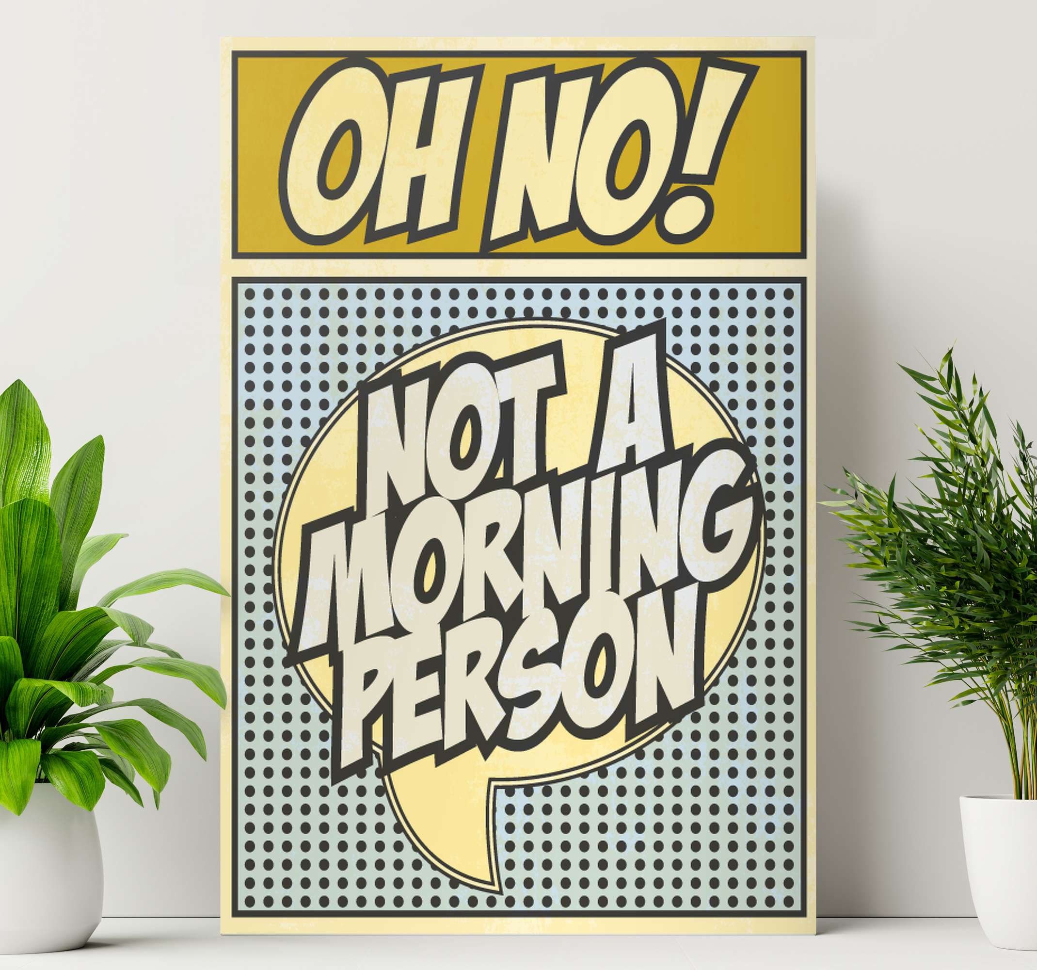 Tableau Pas une personne du matin - TenStickers