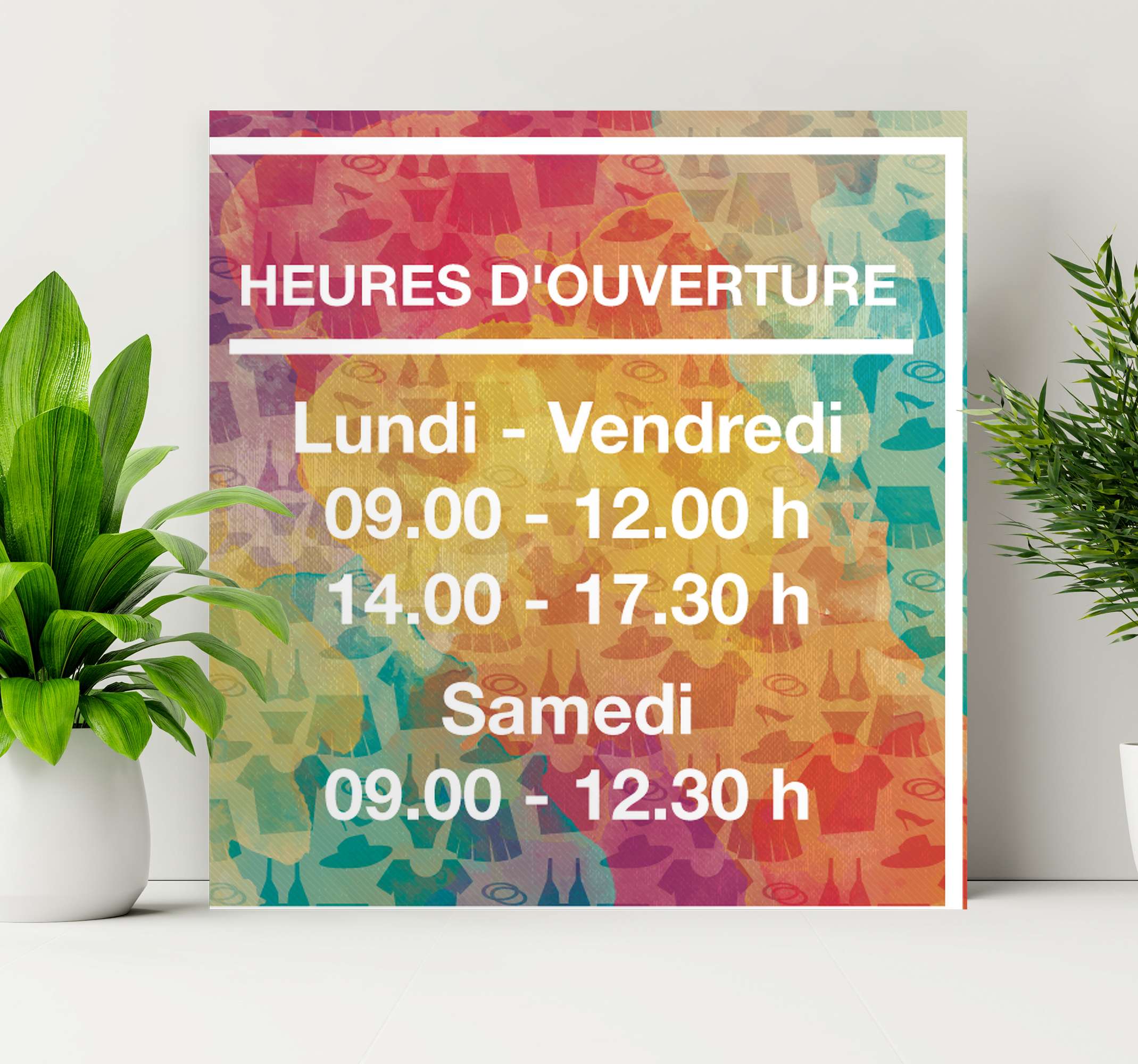 Tableau personnalisé heures d'ouverture - TenStickers