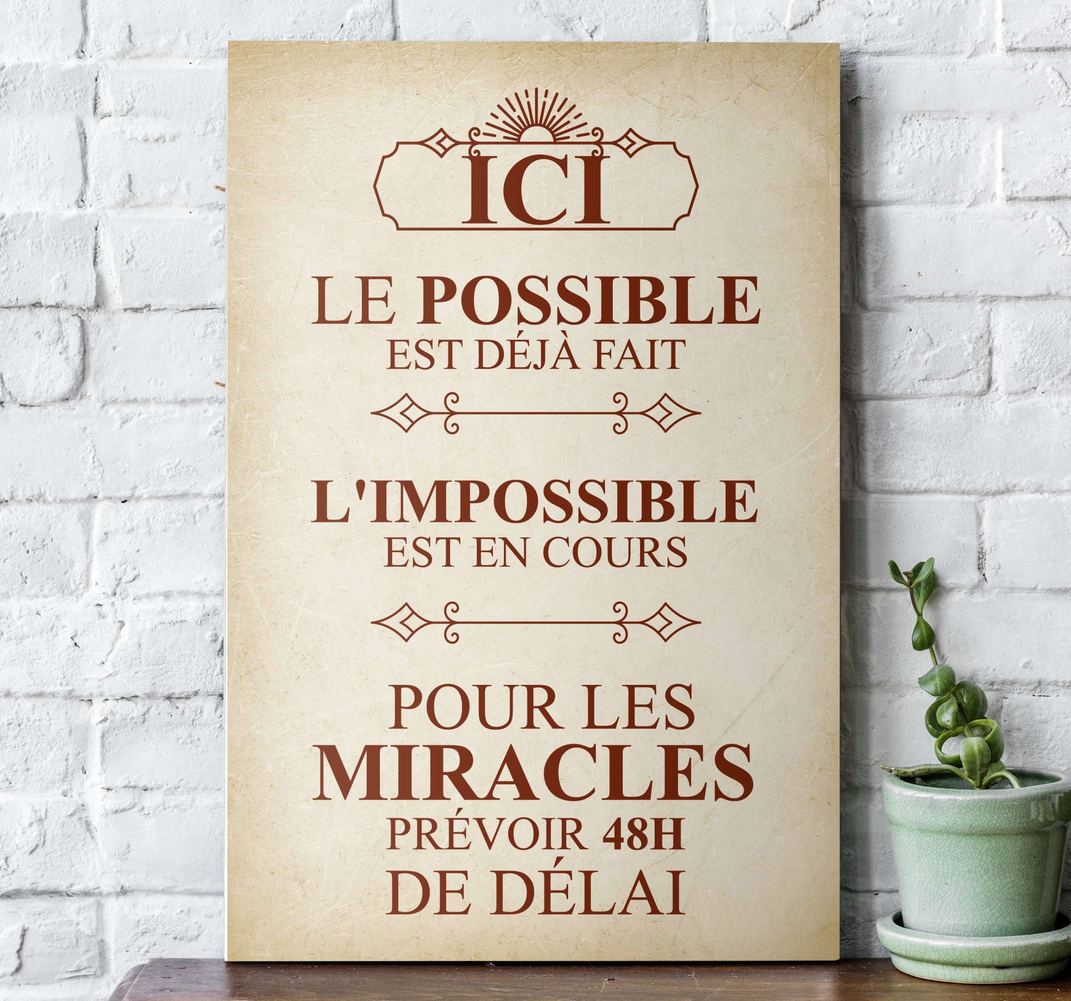 Tableau motivation les miracles sont possibles - TenStickers