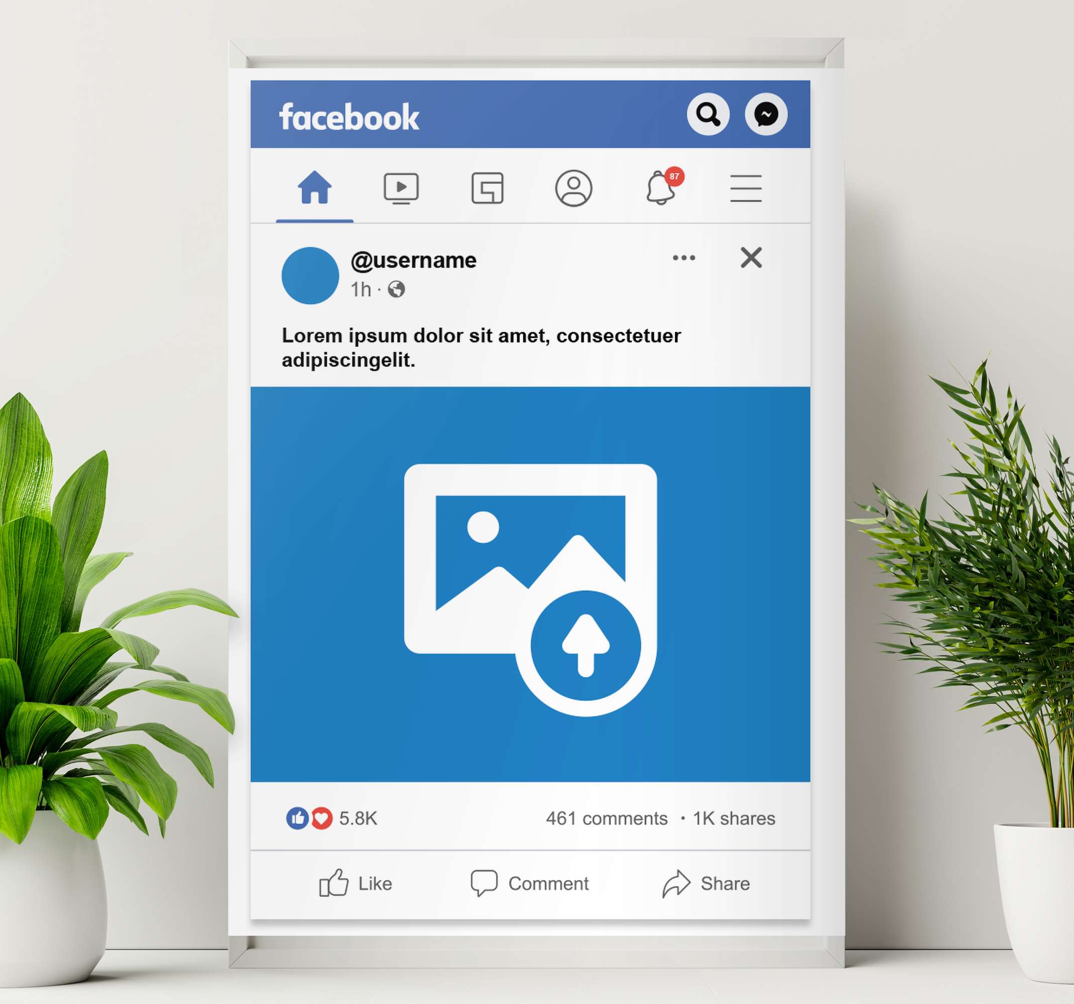 Tableau personnalisé page Facebook - TenStickers