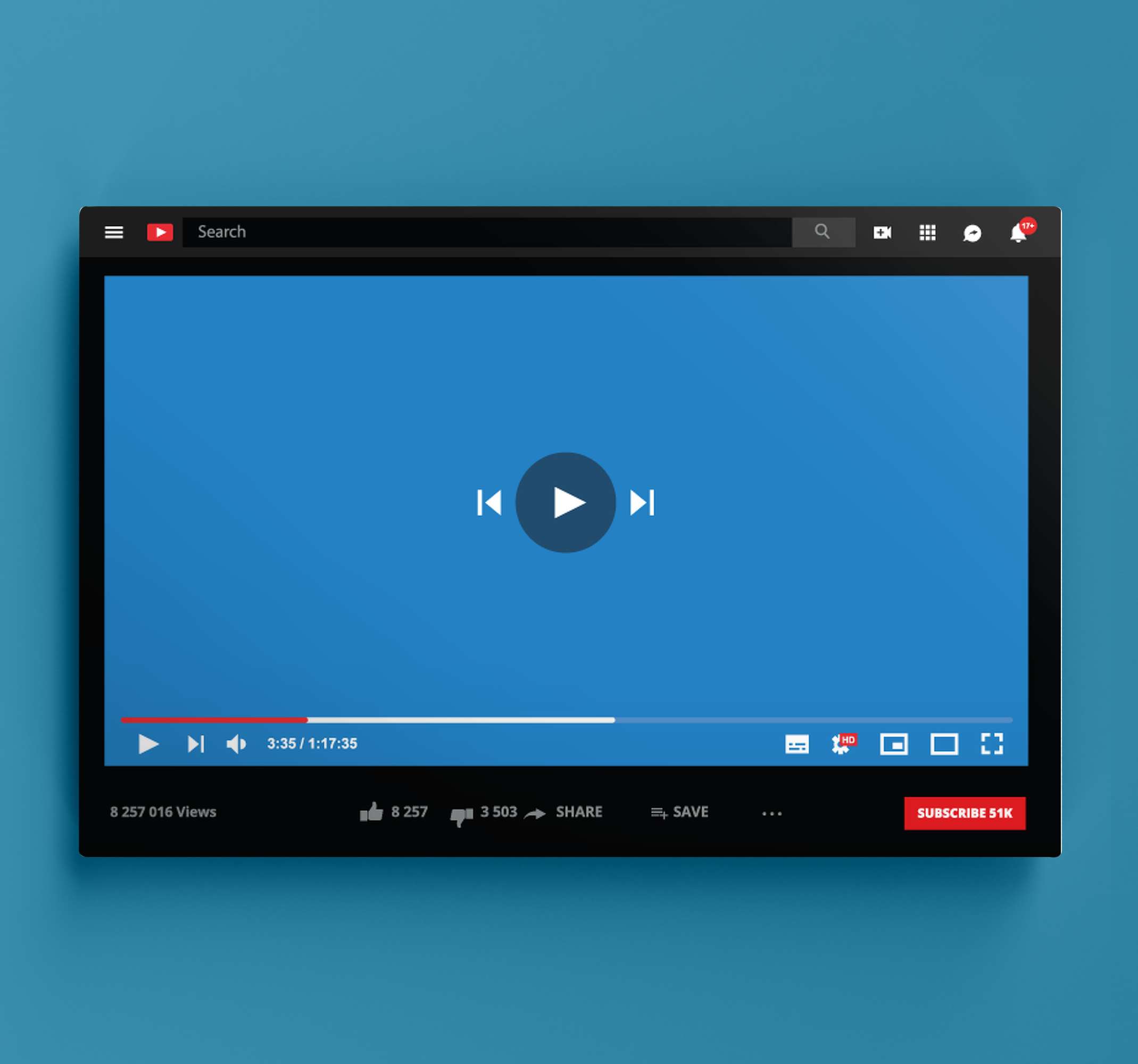 Tableau Youtube photo personnalisé - TenStickers