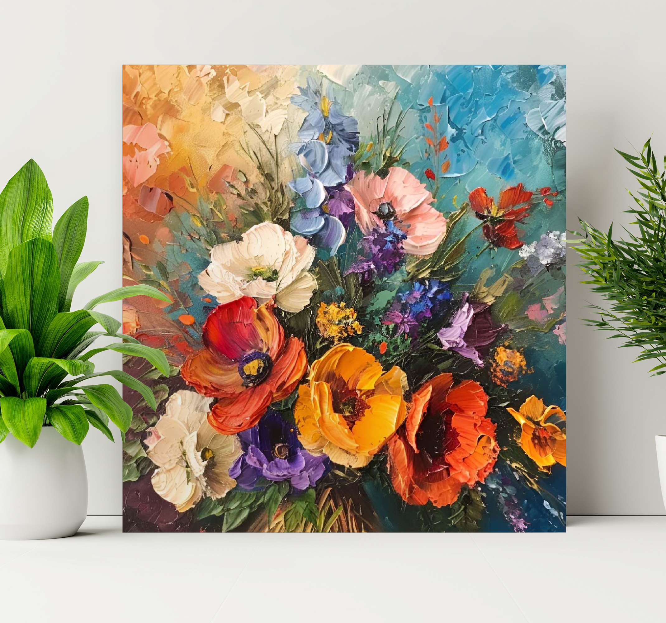 Tableau art bouquet de fleurs - TenStickers
