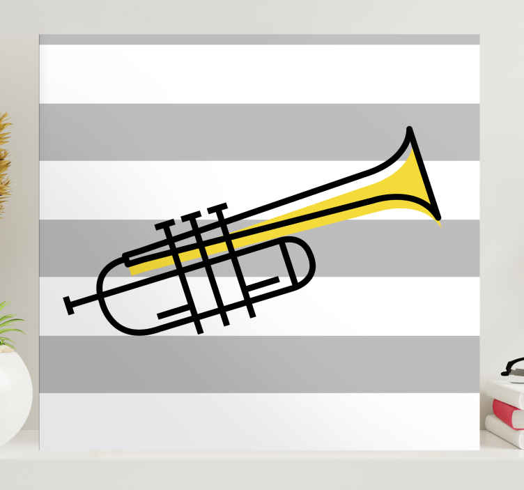 Trimitas lineart mielas dizainas muzikos drobė - „Tenstickers“